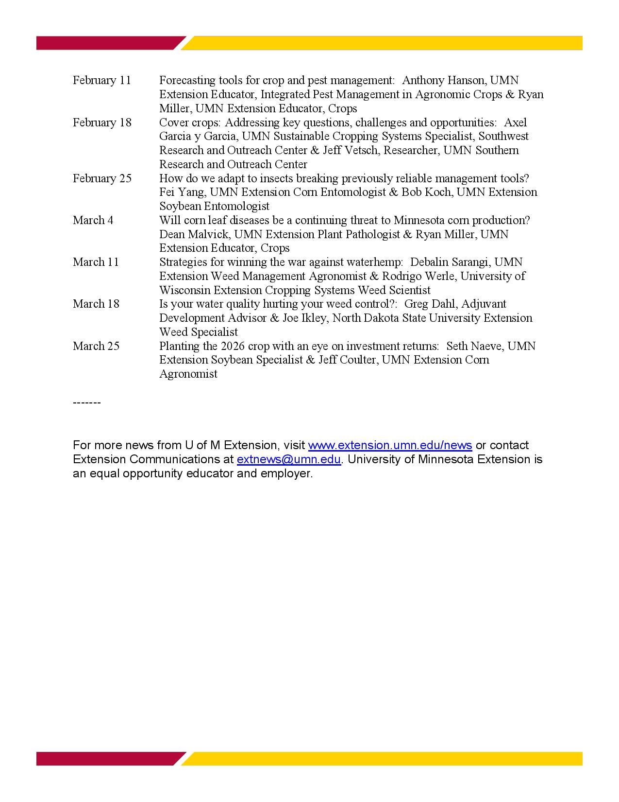 Events for February 2026 – Marshall Radio