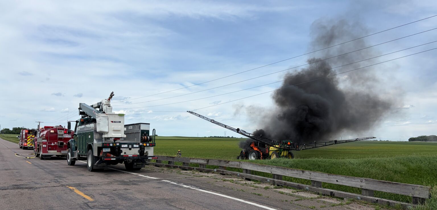 Tractor Destroyed After Contacting Power Line North of Olivia ...
